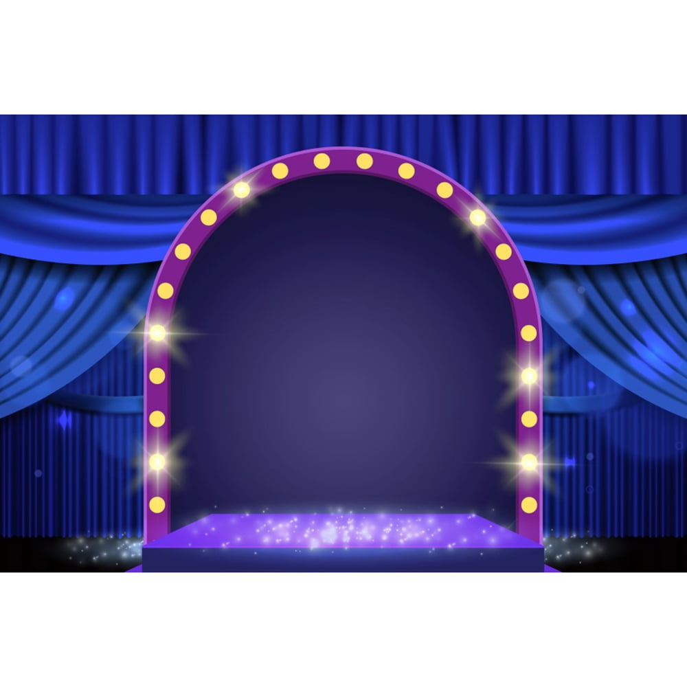 Neon Circus Stage Birthday ration Photography Backdrops Custom Childr ...