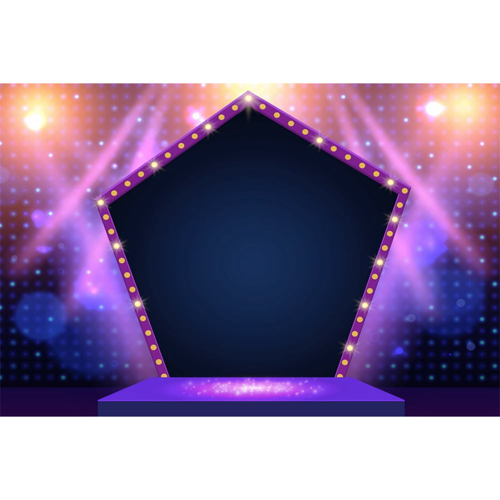 Neon Circus Stage Birthday ration Photography Backdrops Custom Childr ...