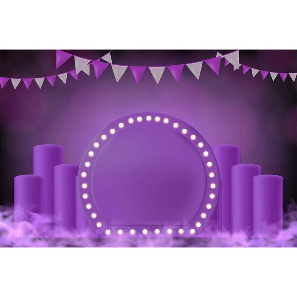 Neon Circus Stage Birthday ration Photography Backdrops Custom Childr ...