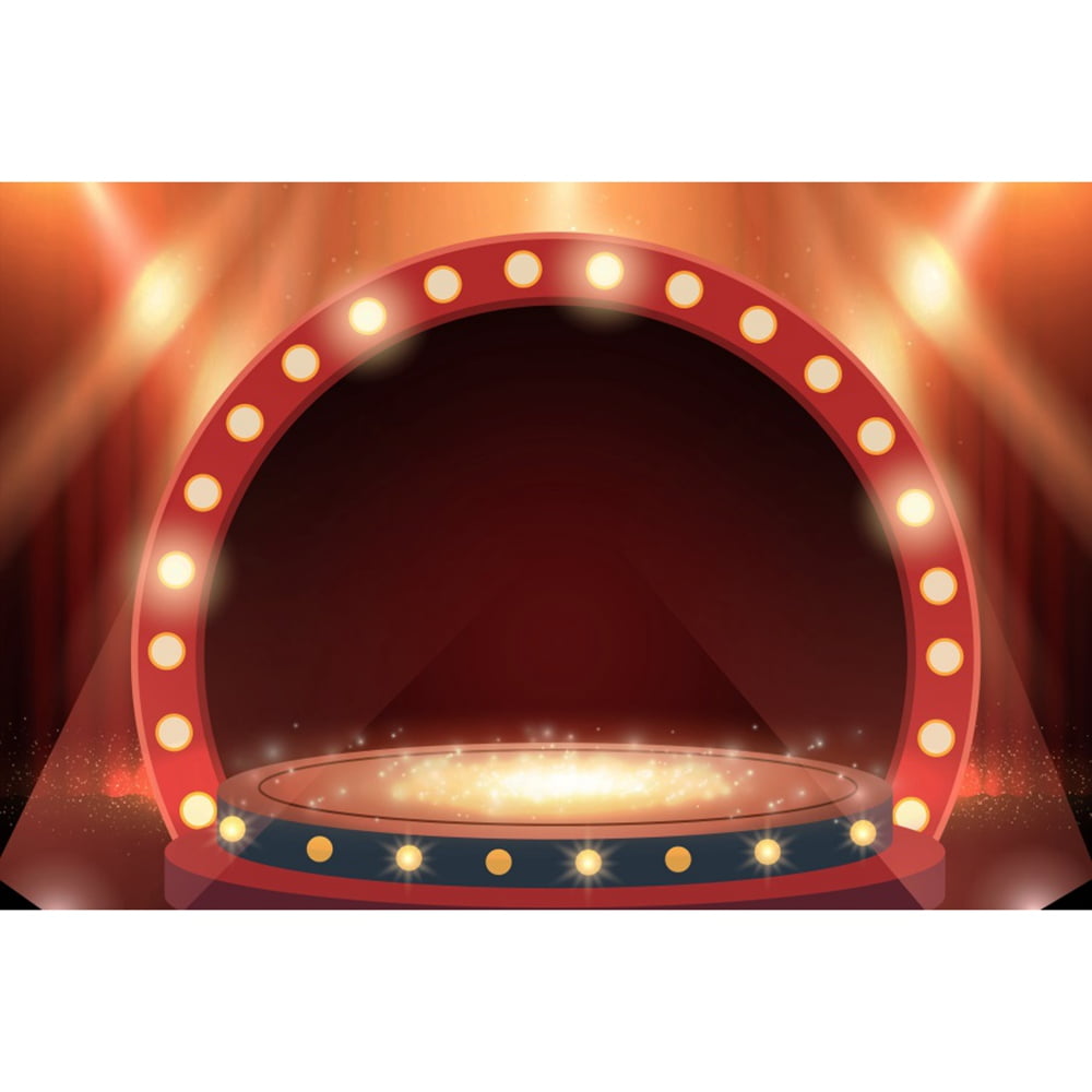 Neon Circus Stage Birthday ration Photography Backdrops Custom Childr ...