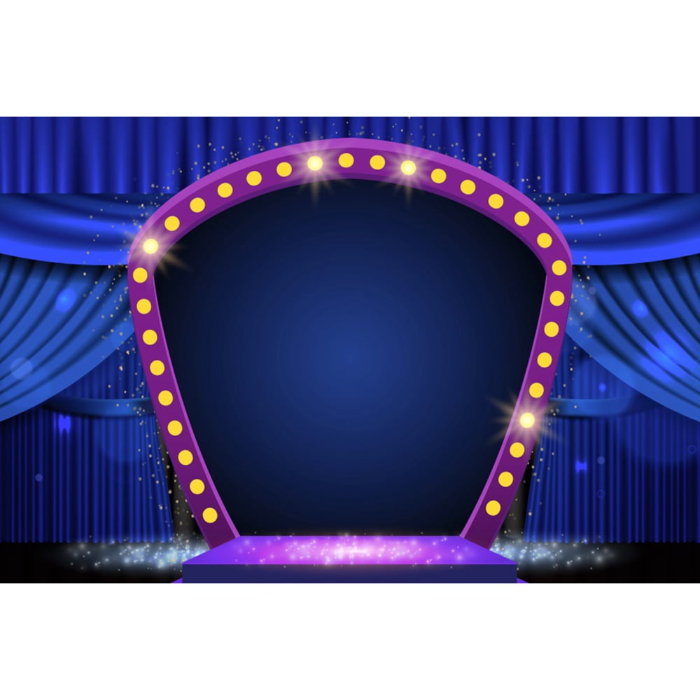 Neon Circus Stage Birthday ration Photography Backdrops Custom Childr ...