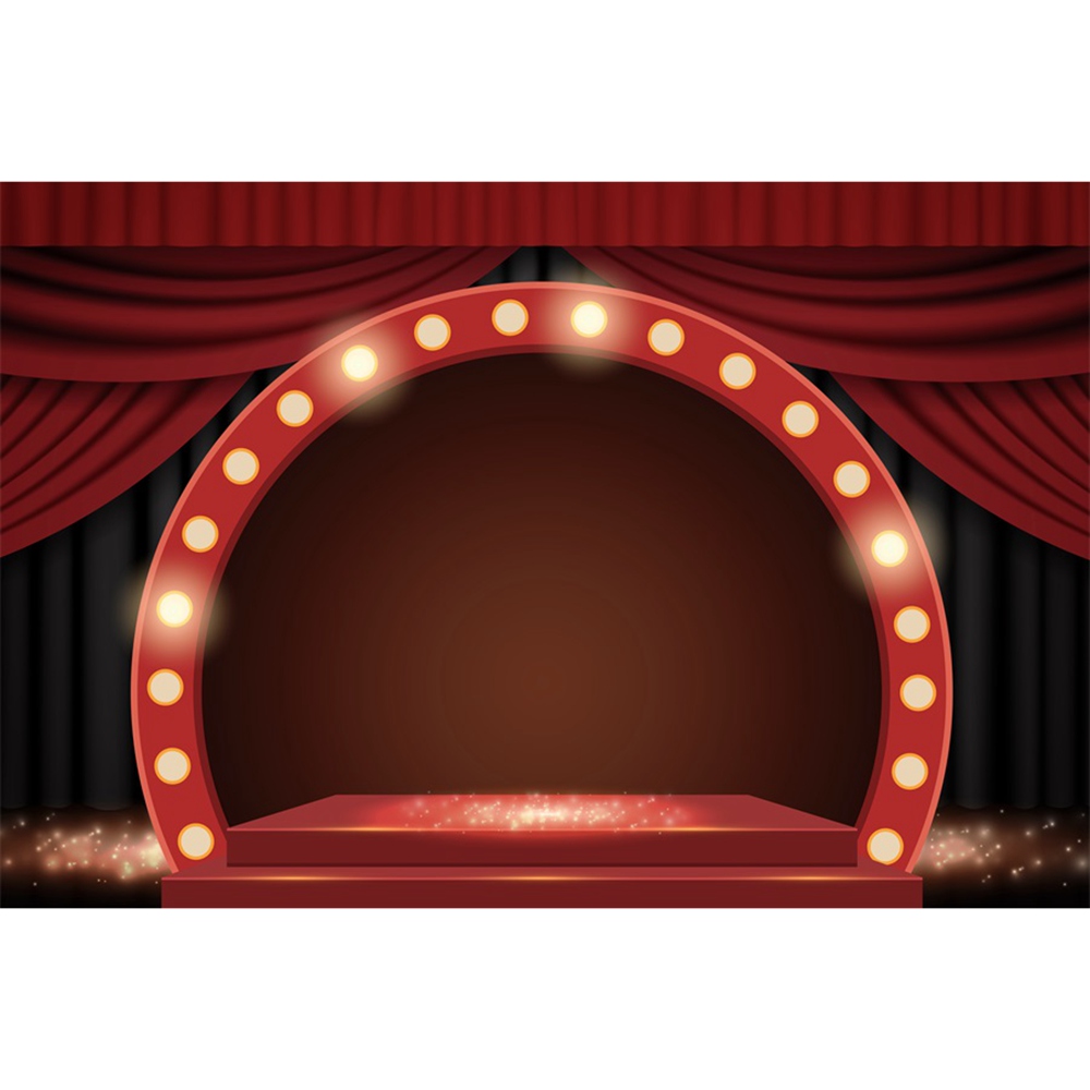 Neon Circus Stage Birthday ration Photography Backdrops Custom Childr ...
