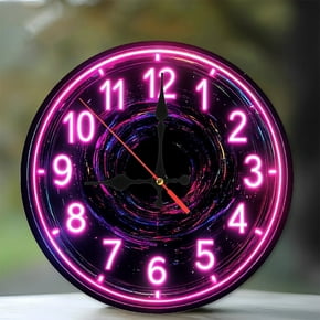 Neon Wall Clocks for Home Decor Vibrant Artistic Wall Timepieces