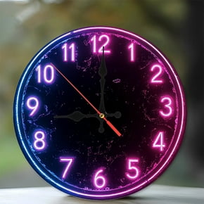 Neon Wall Clocks for Home Decor Vibrant Artistic Wall Timepieces