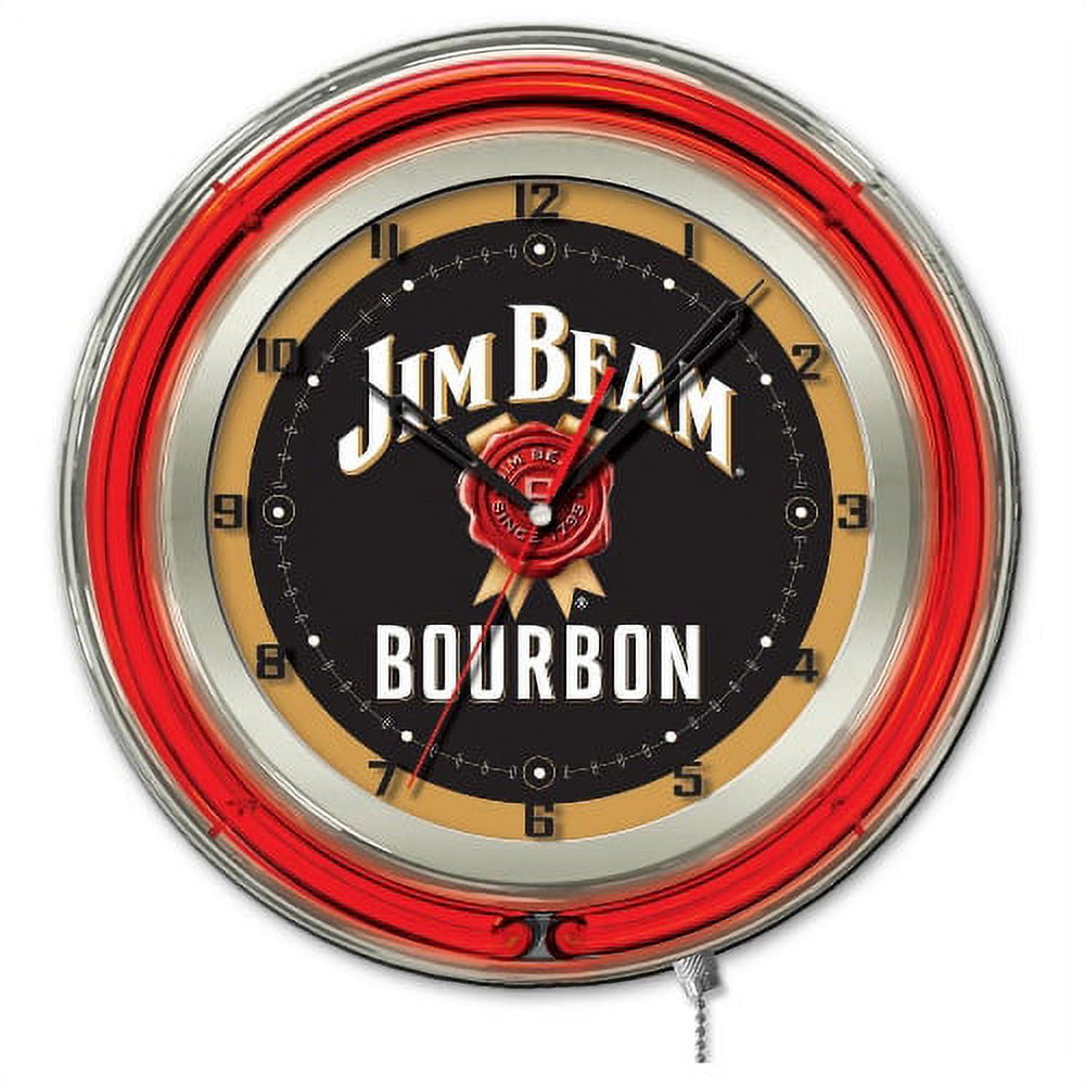 Neon Clock by Holland Bar Stool, Jim Beam Bourbon - 19'' - Walmart.com