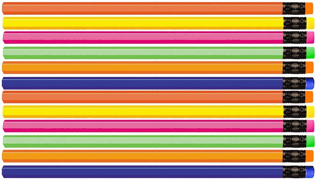 Neon Color (Assorted) Hexagon #2 Pencil, Eraser. 36 Pack. Express ...
