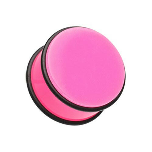 Neon Colored Acrylic No Flare Ear Gauge Plug - Walmart.com