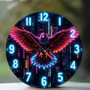 Neon Wall Clocks for Home Decor Vibrant Artistic Wall Timepieces