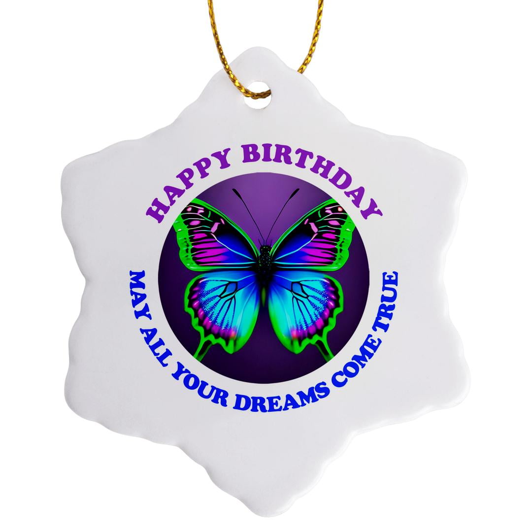 3drose, Neon Colors Butterfly. Happy Birthday. May All Your Dreams Come ...