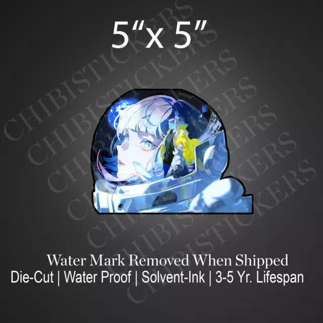 Neon Cyberpunk Decal Future Girl Sticker Vinyl Waterproof Phone Decal ...