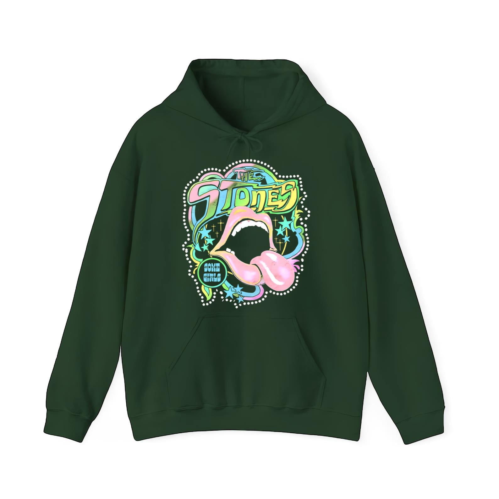 Neon Diamante Tongue Graphic Shirt with Stylish Design for Music Lovers ...