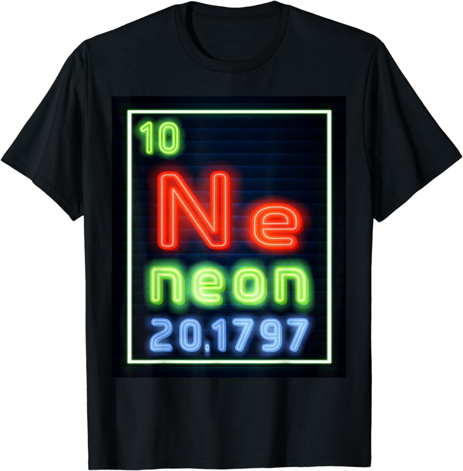Neon Element Of The Chemistry Periodic Table Science Nerds T-Shirt ...