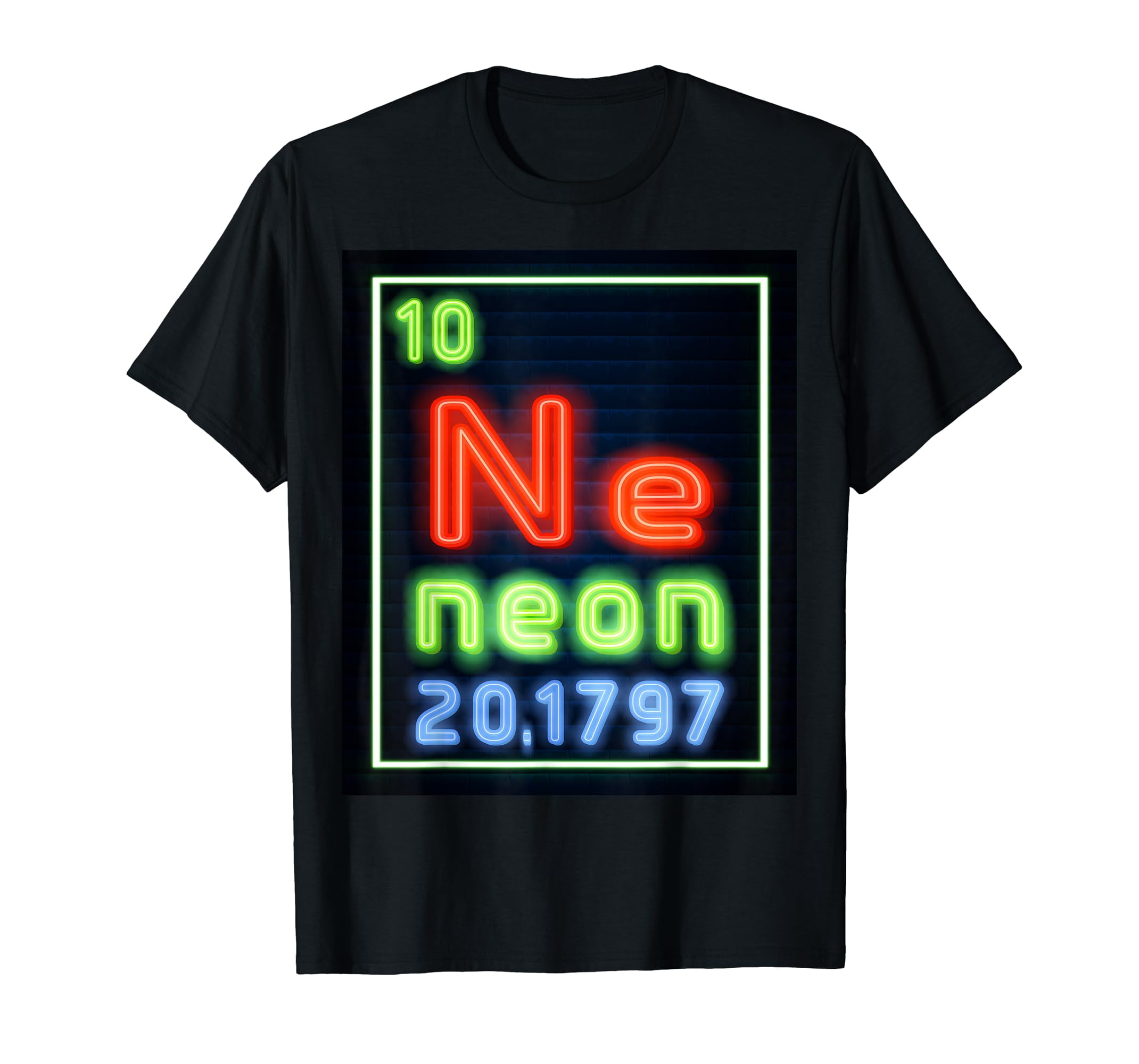 Neon Element Of The Chemistry Periodic Table Science Nerds Vintage Men ...