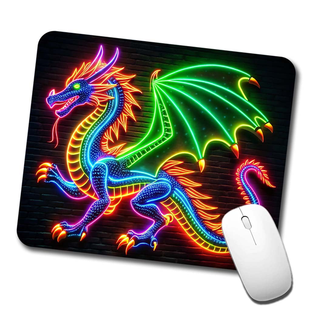 Neon European Dragon Mouse Pad Low Profile Gaming Mat - Walmart.com
