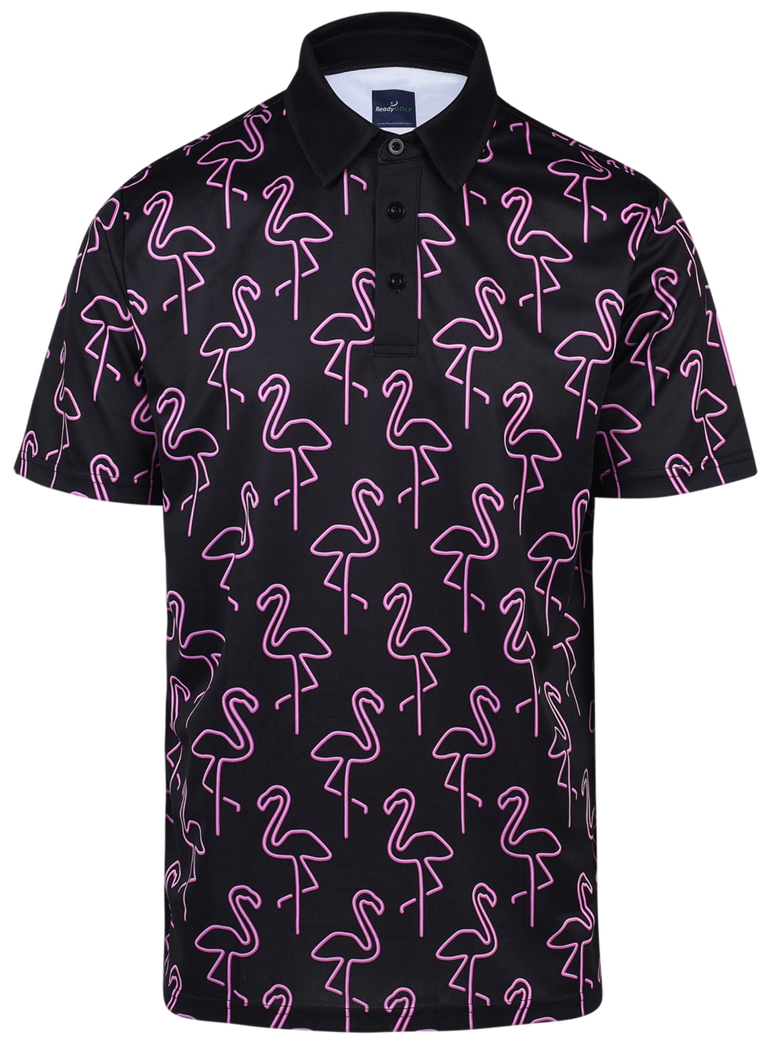 Neon Flamingos Mens Golf Polo Shirt by ReadyGOLF - Walmart.com