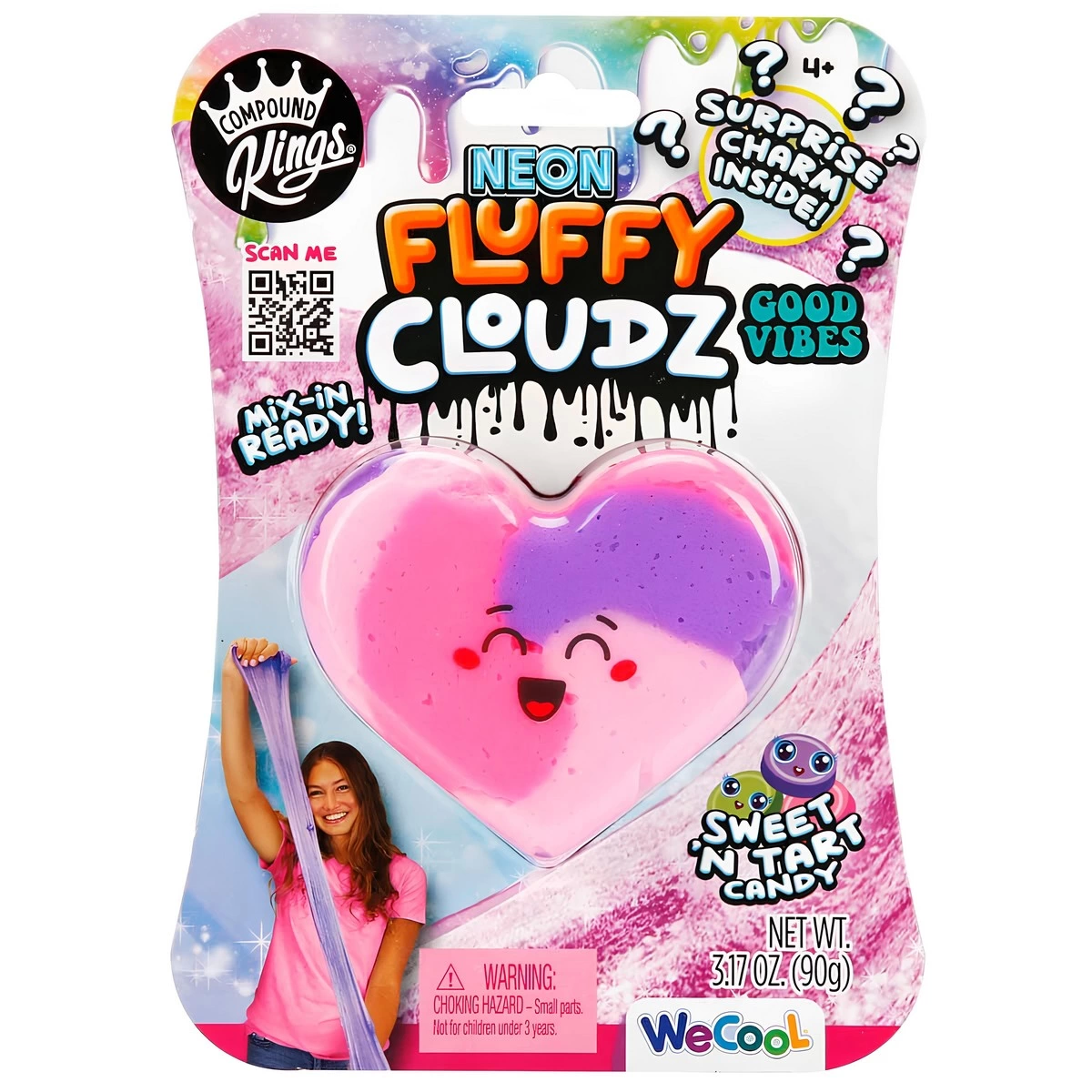 Neon Fluffy Clouds Heart Slime 11312 - Fun Prank Toys - Walmart.com