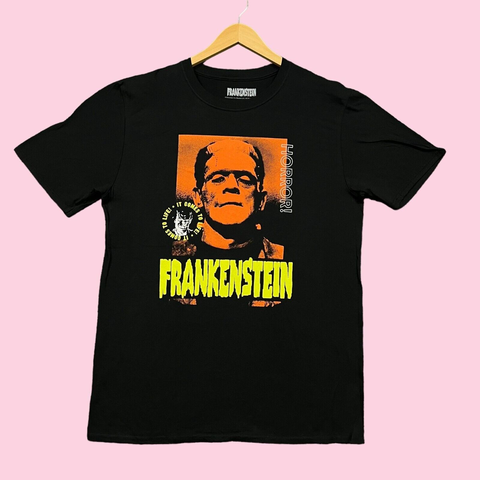 Neon Frankenstein It Comes To Life Horror Tee L - Walmart.com