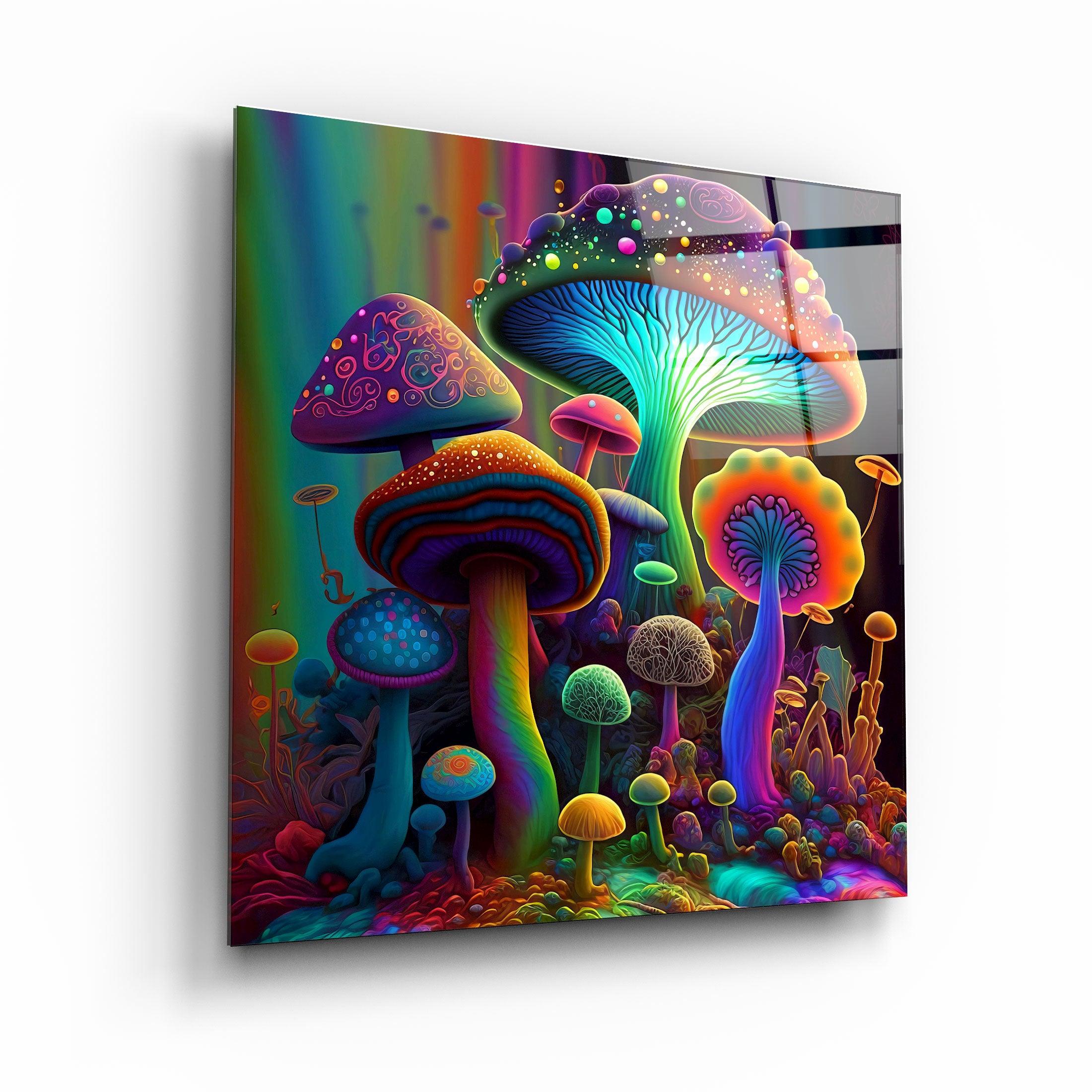 ."Neon Fungies V2". Designer's Collection Glass Wall Art - Walmart.com
