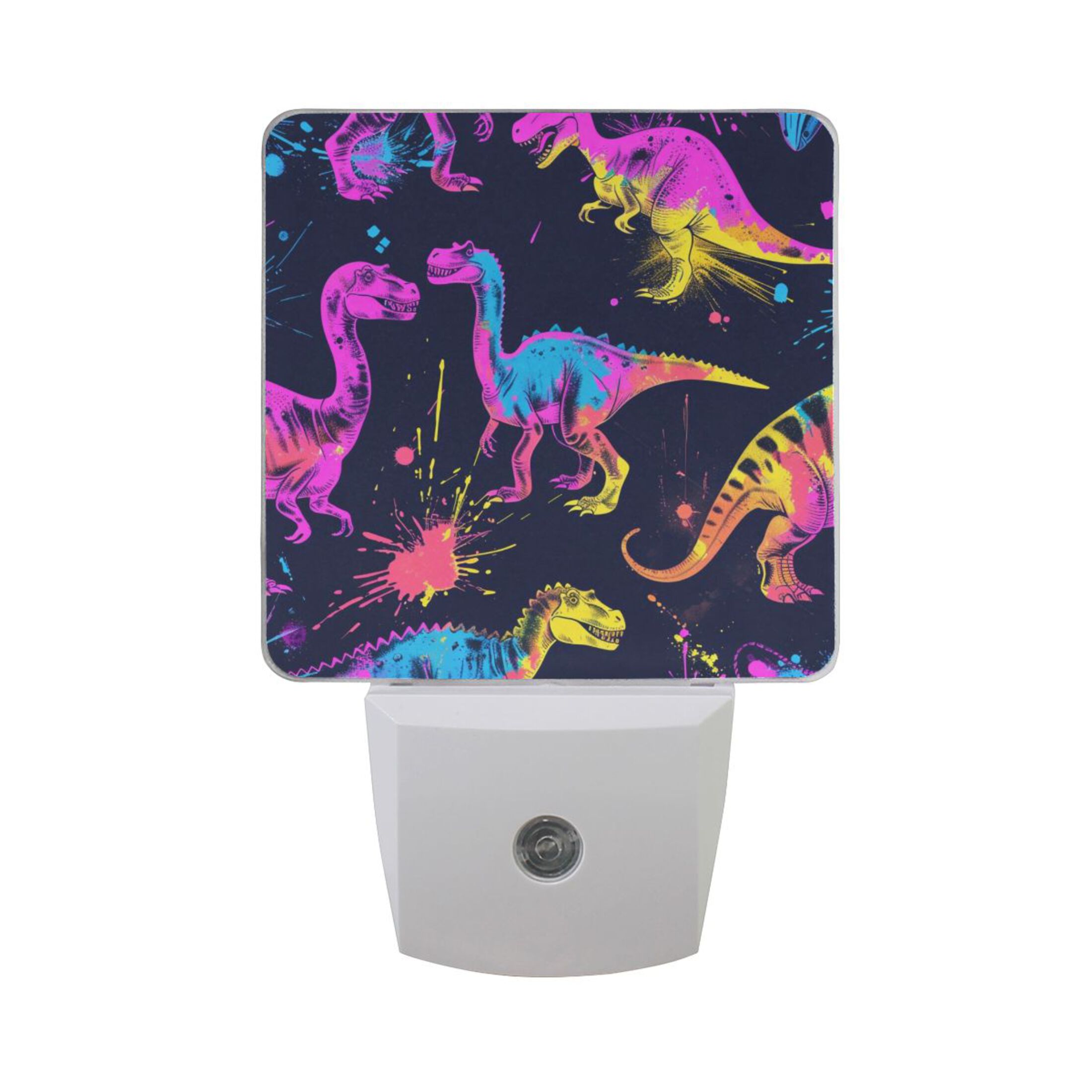 Neon Funny Dinosaurs LED Night Light Dusk to Dawn Sensor 2 Pack Plug-in ...