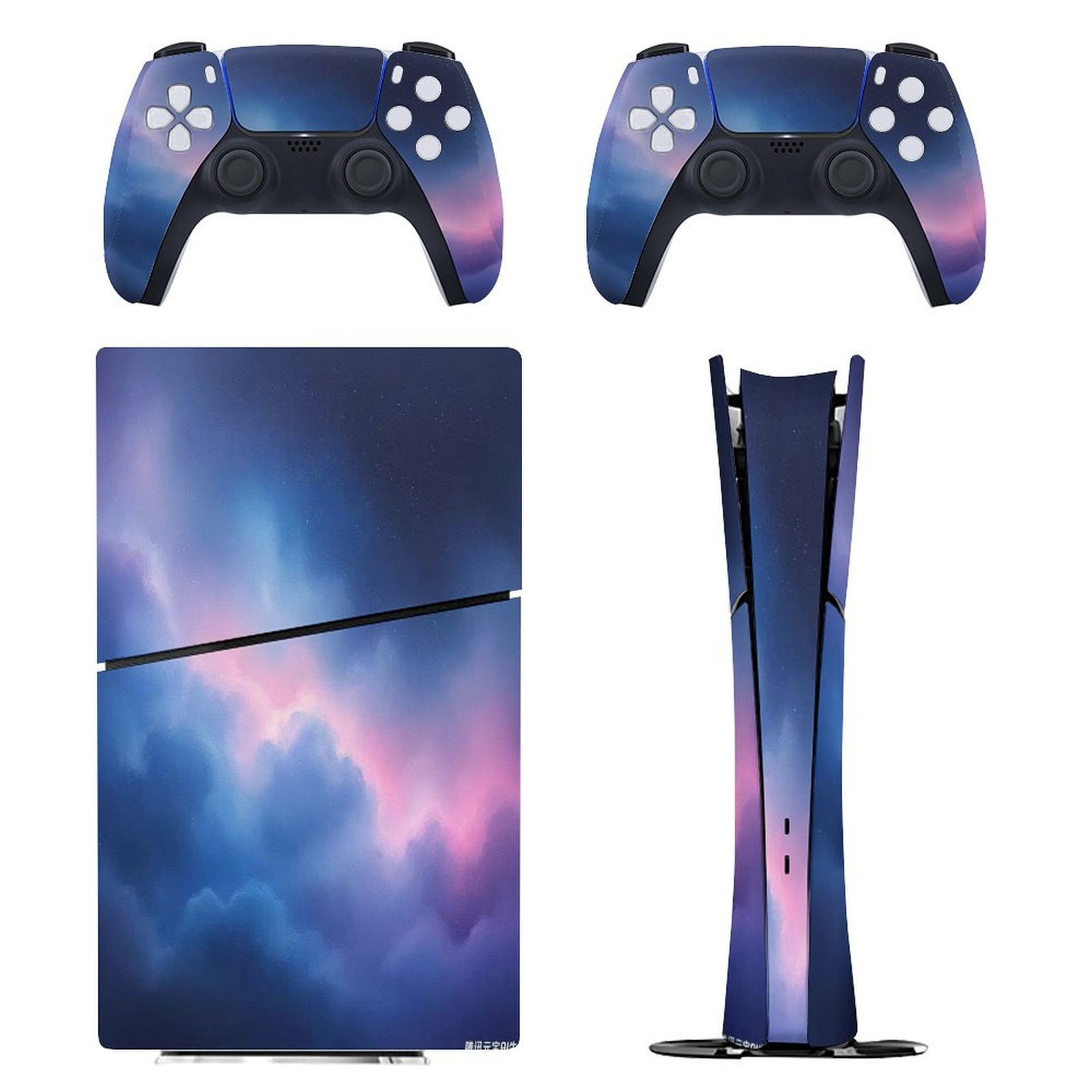 Neon Galaxy Nebula Universe Starlight PS5/PS5 Slim Digital Disc Skin ...
