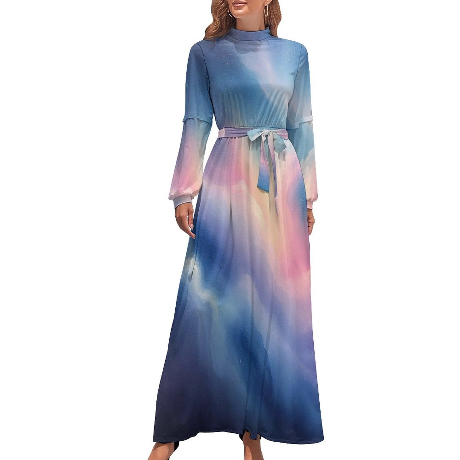 Neon Galaxy Universe Starlight Long Dress Women's Summer Skirt Dress ...