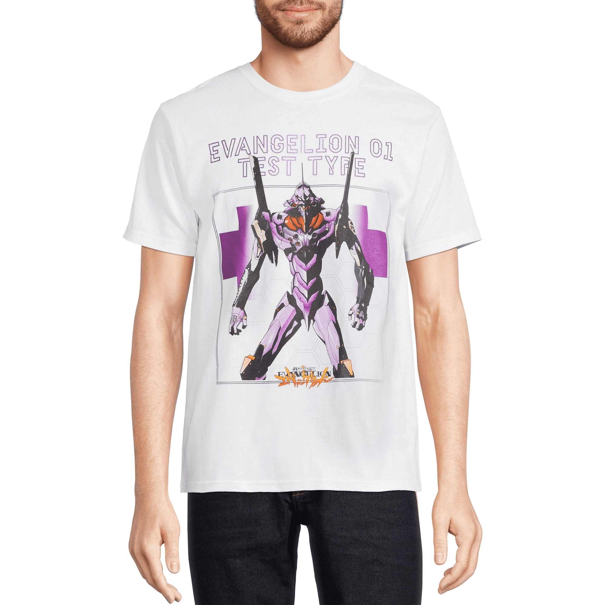 Neon Genesis Evangelion Anime Mens Big Mens Graphic T-Shirts, 2-Pack ...
