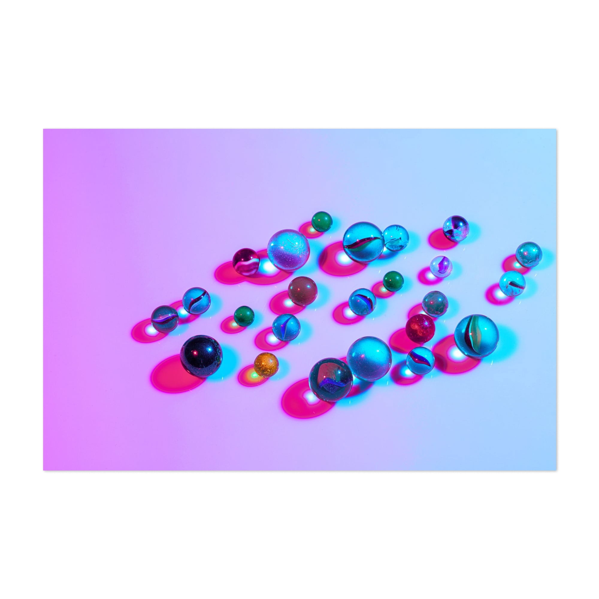 Neon Glow Marbles - Photography Abstract Modern Art Psychedelic ...