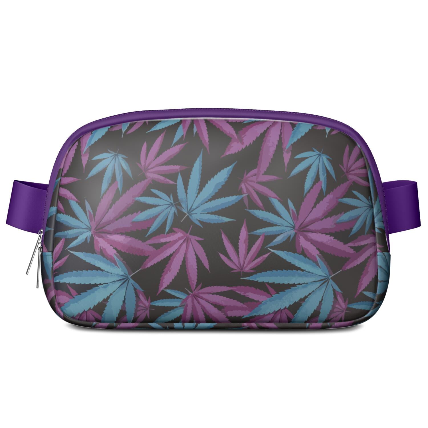 Neon Glow Marijuana Leaf Sling Bag – Trippy Weed Fanny Pack for Women ...