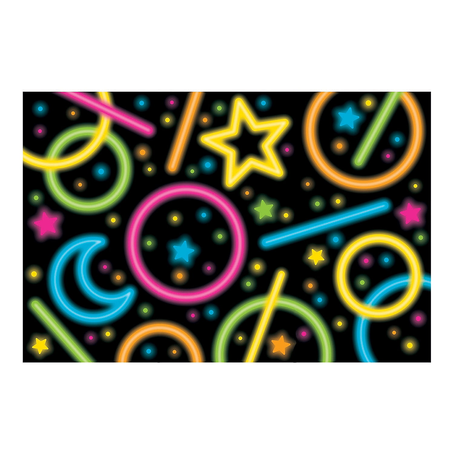 Neon Glow Party Backdrop Banner - Party Decor - 3 Pieces - Walmart.com