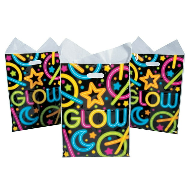 Neon Glow Party Lg Loot Bags (50 Pc) - Party Supplies - 50 Pieces ...