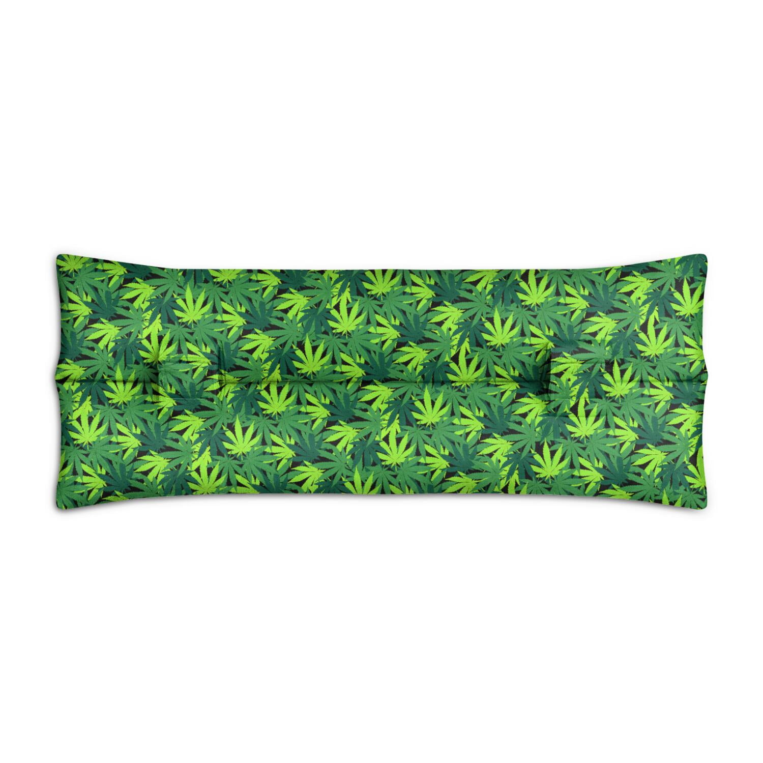 Neon Glow in the Dark Weed Pillow Vibrant Marijuana Leaf Design for ...