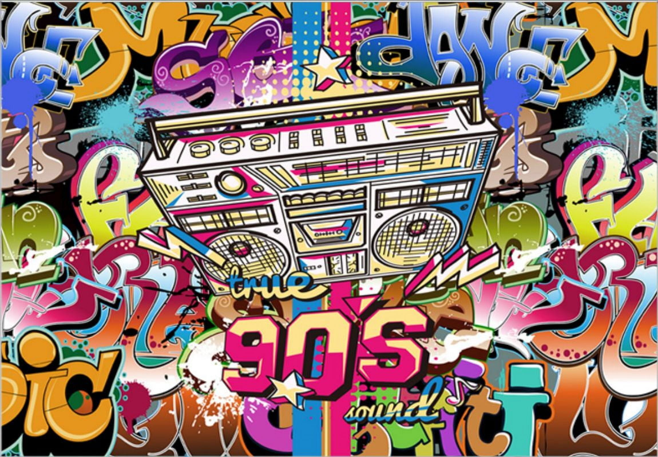 Neon Graffiti 80's 90's Backdrop Retro Hip Hop Background Photo Party ...