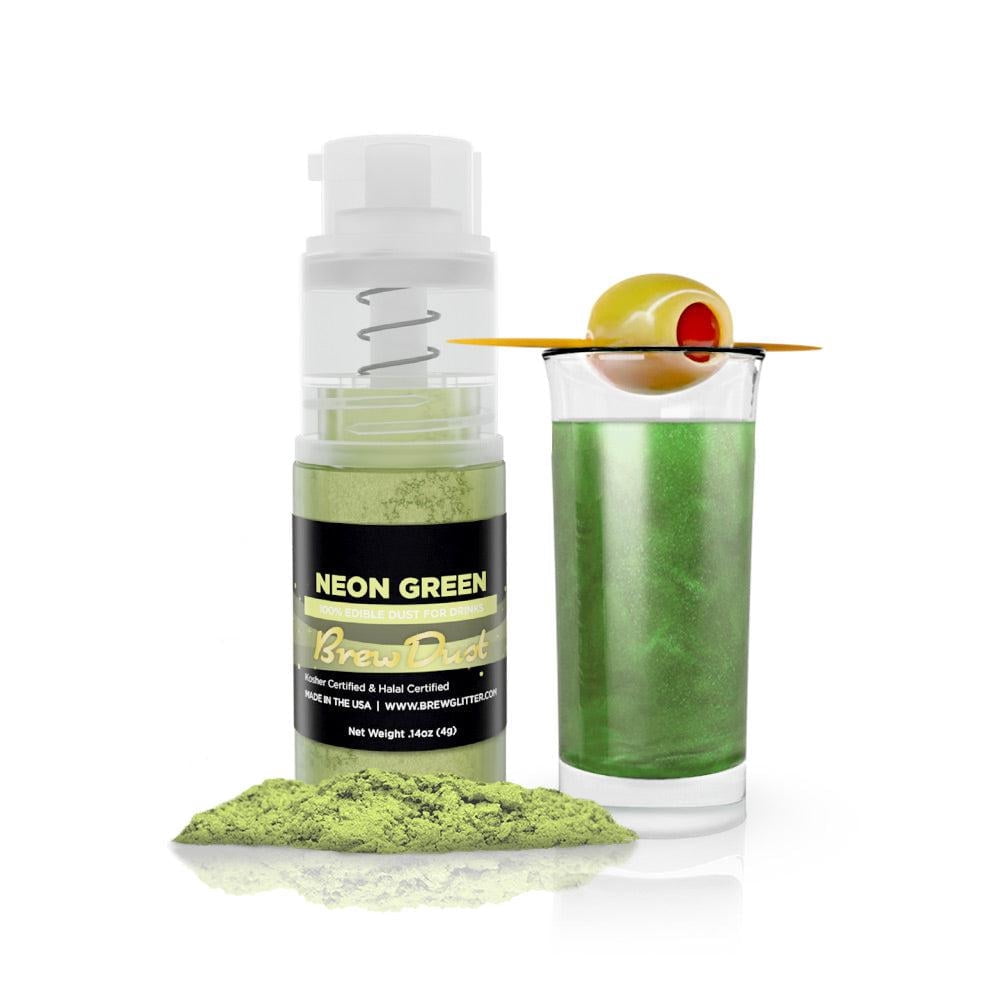 Brew Dust - Neon Green Edible Drink Powder - Silky Swirl, Beverage Safe ...