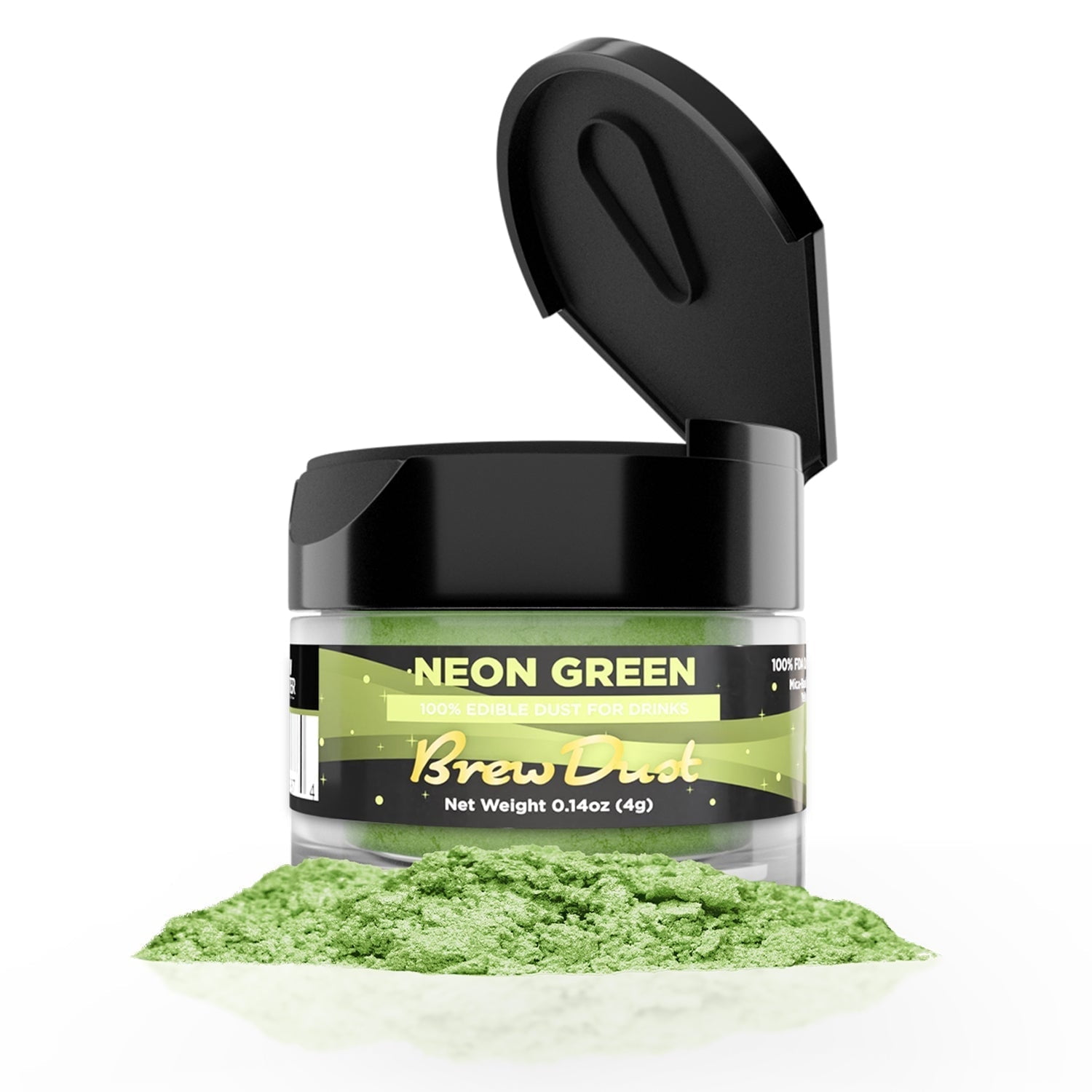 Neon Green Brew Dust Jars (4 grams) Edible Drink Dust for Beer ...