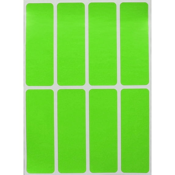 Royal Green Neon, 1x3‚Äù Colored Adhesive Stickers Labels for File ...