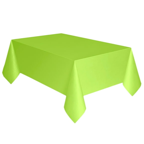 Rectangular 54" x 108" Neon Green Plastic Table Covers, 3 Count, by Way ...