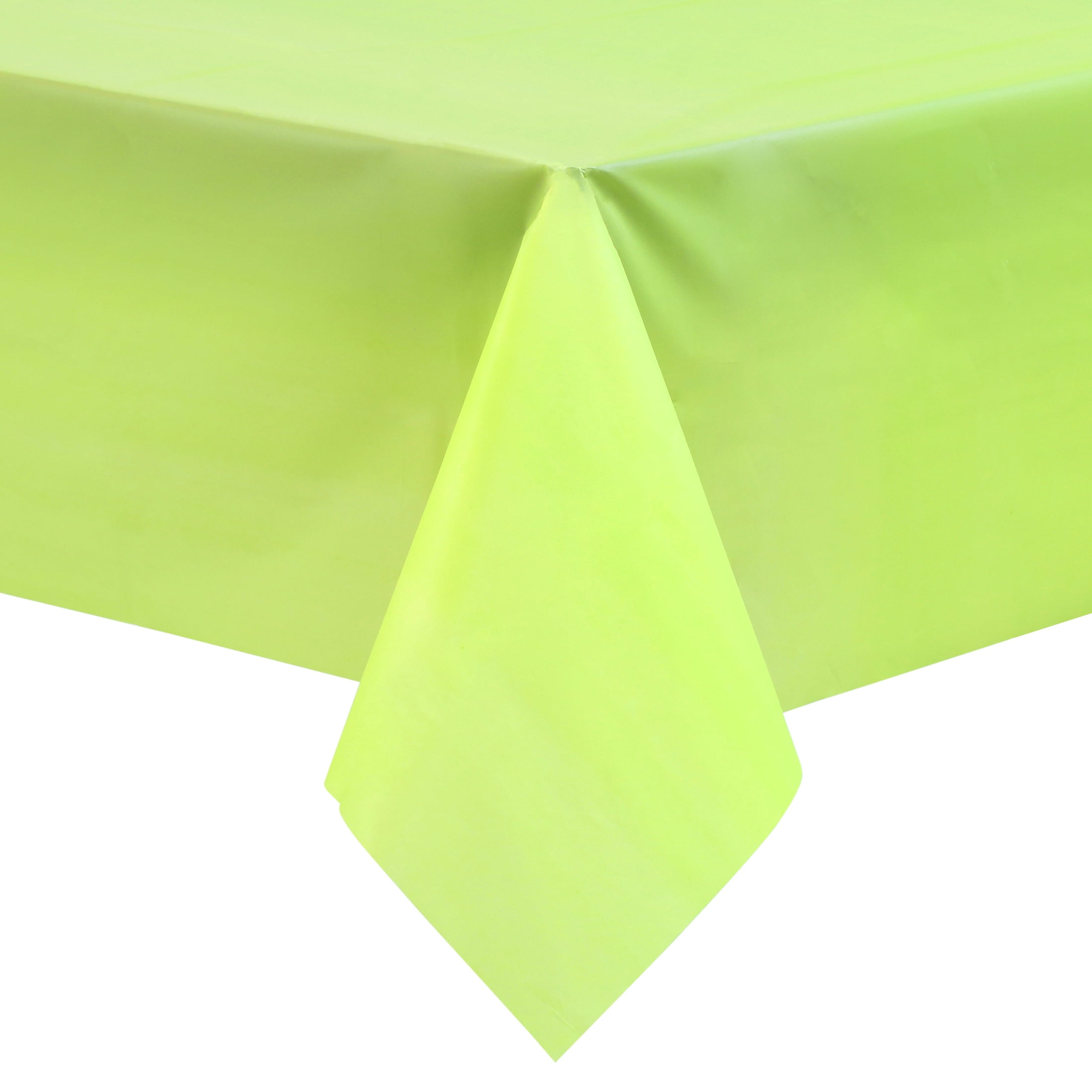 Neon Green Plastic Party Tablecloths, 108 x 54in, 3ct, Way to Celebrate ...