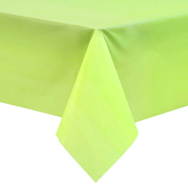 Neon Green Plastic Party Tablecloths, 108 x 54in, 3ct, Way to Celebrate ...