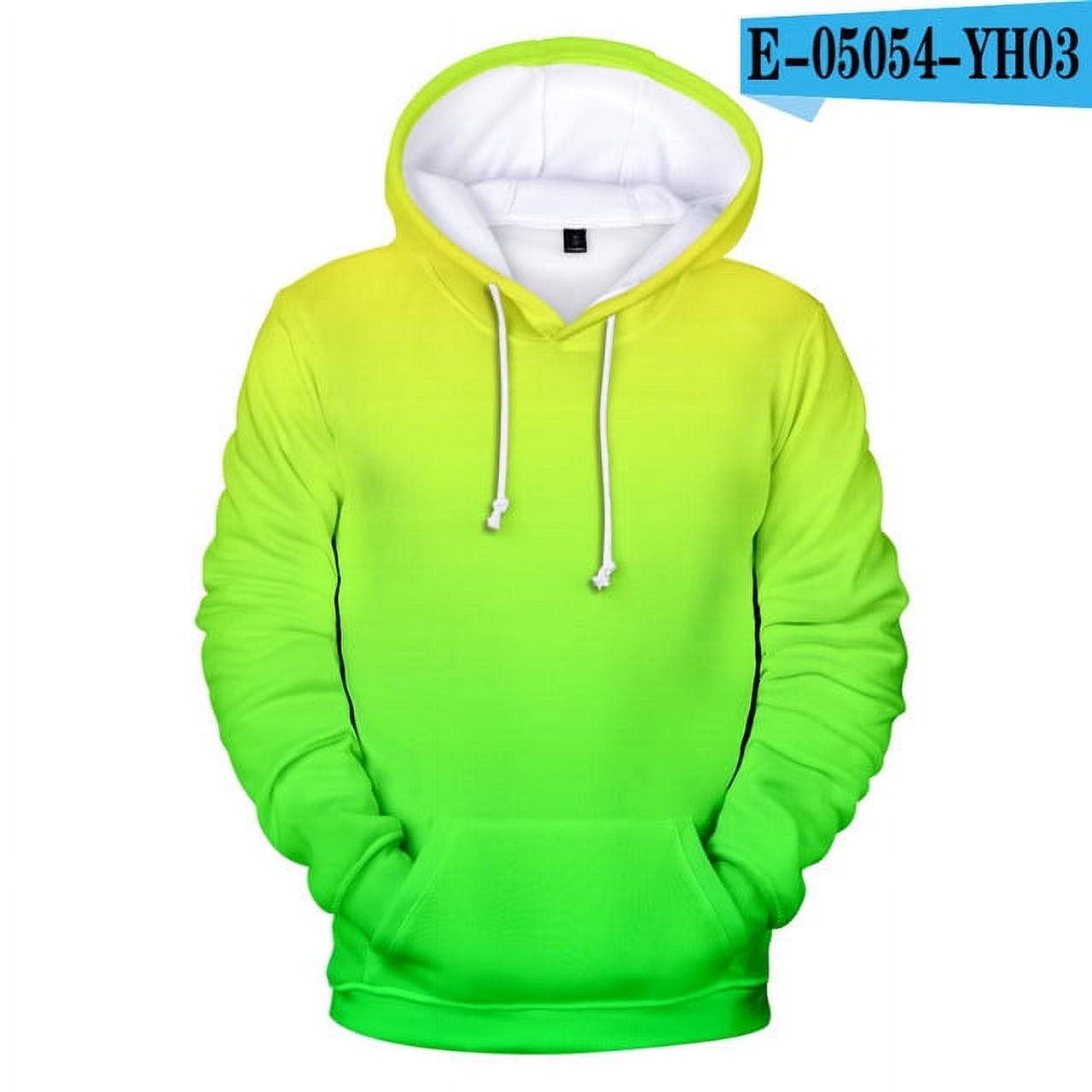 Neon Green Sweatshirt Men's Colourful Capless Hoodie Men Fashion ...