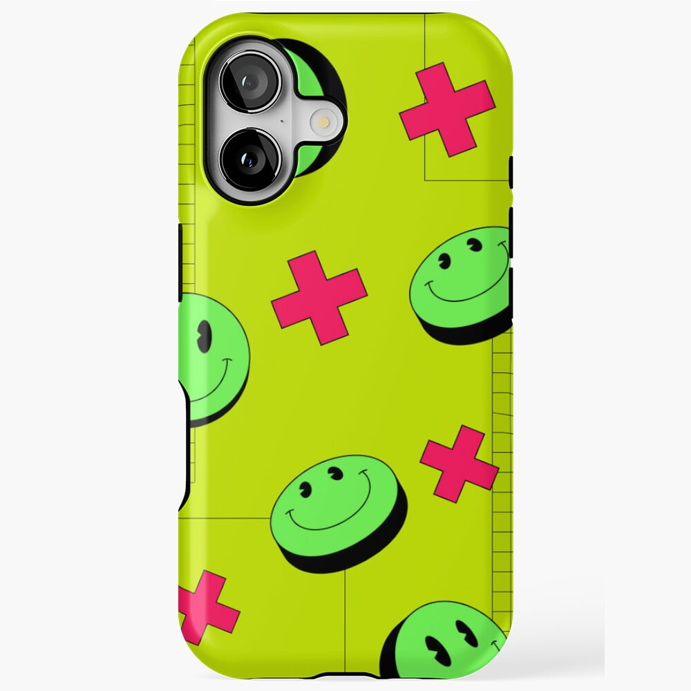 Neon Green Trippy Smiley Y2K Retro Style iPhone Tough Case 11 through ...