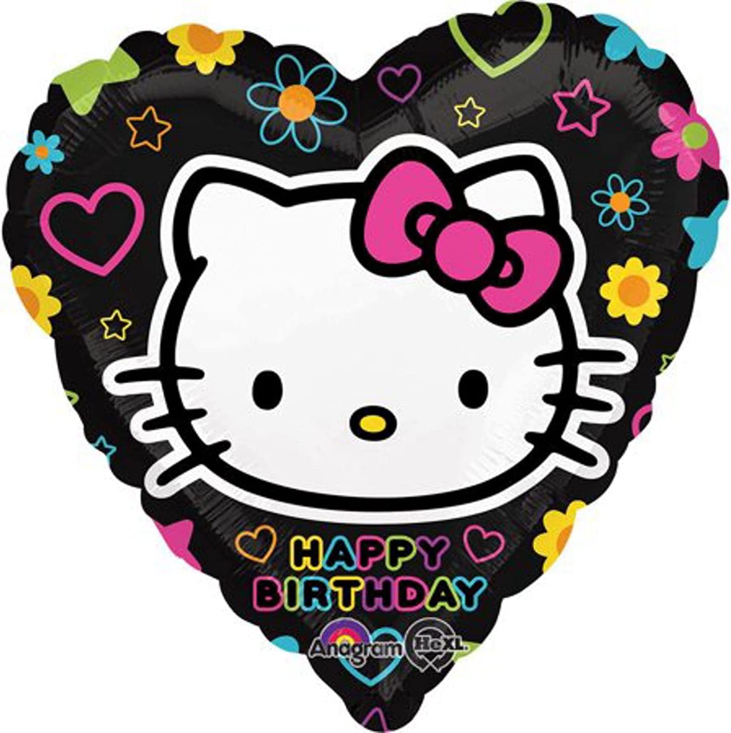 Neon Hello Kitty Foil 18 Inch Balloon (Each) - Party Supplies - Walmart.com