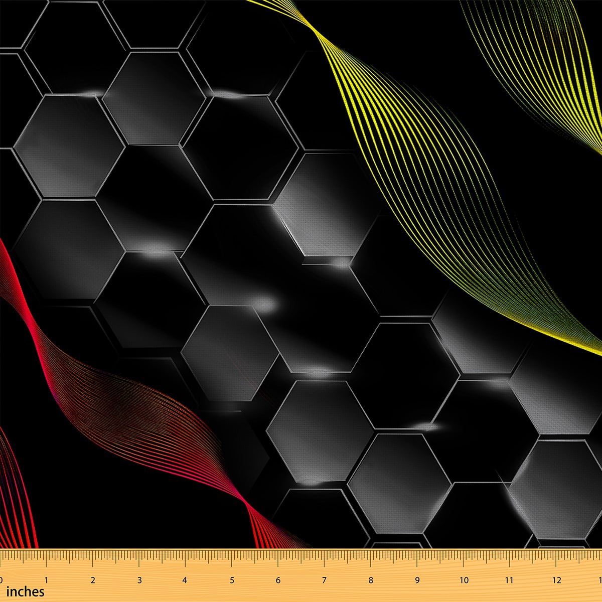 Neon Honeycomb Fabric By The Yard,Hexagonal Striped Upholstery Fabric ...