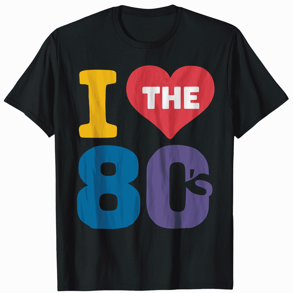 Neon I Love 80s Tee Shirt Vintage Pop Culture - Walmart.com