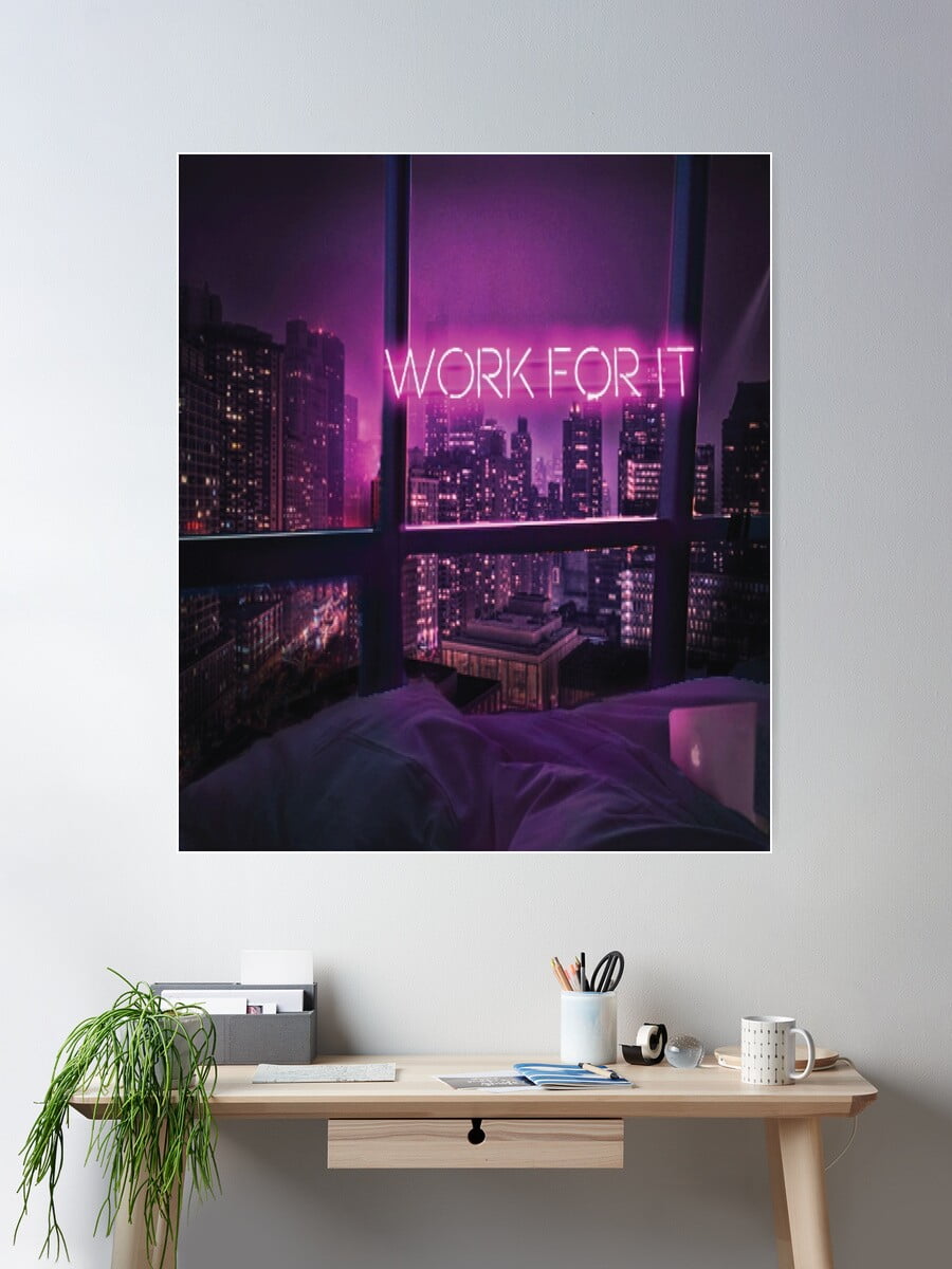 Neon Inspiration Poster Wall Art, Modern Wall Decor For Living Room ...