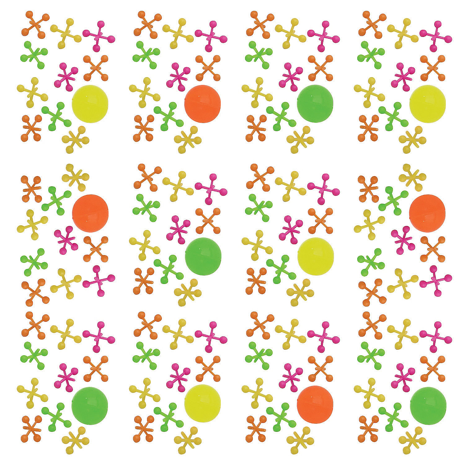 Neon Jack & Ball Sets - Party Favors - 12 Pieces - Walmart.com