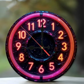 Neon Wall Clocks