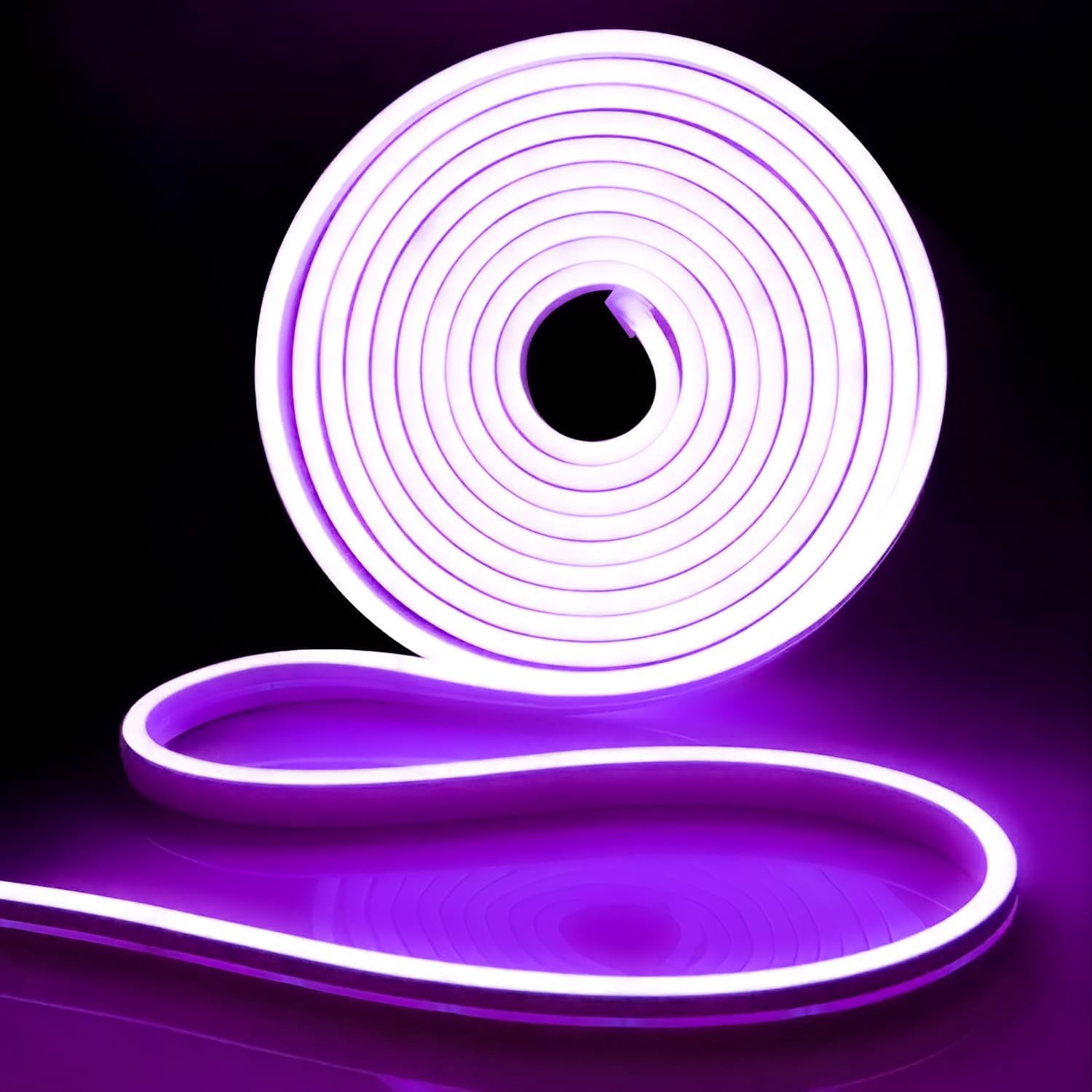 Neon Led Strip Lights Purple, 16.4ft/5m Neon Light Strip 12V Silicone ...