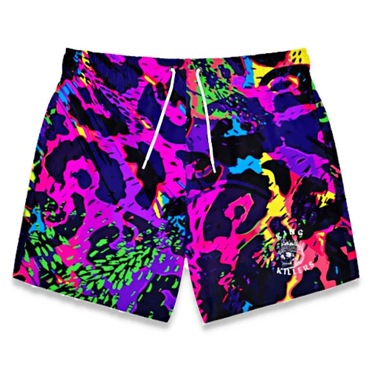 Neon Leopard Print Swim Trunks - Walmart.com