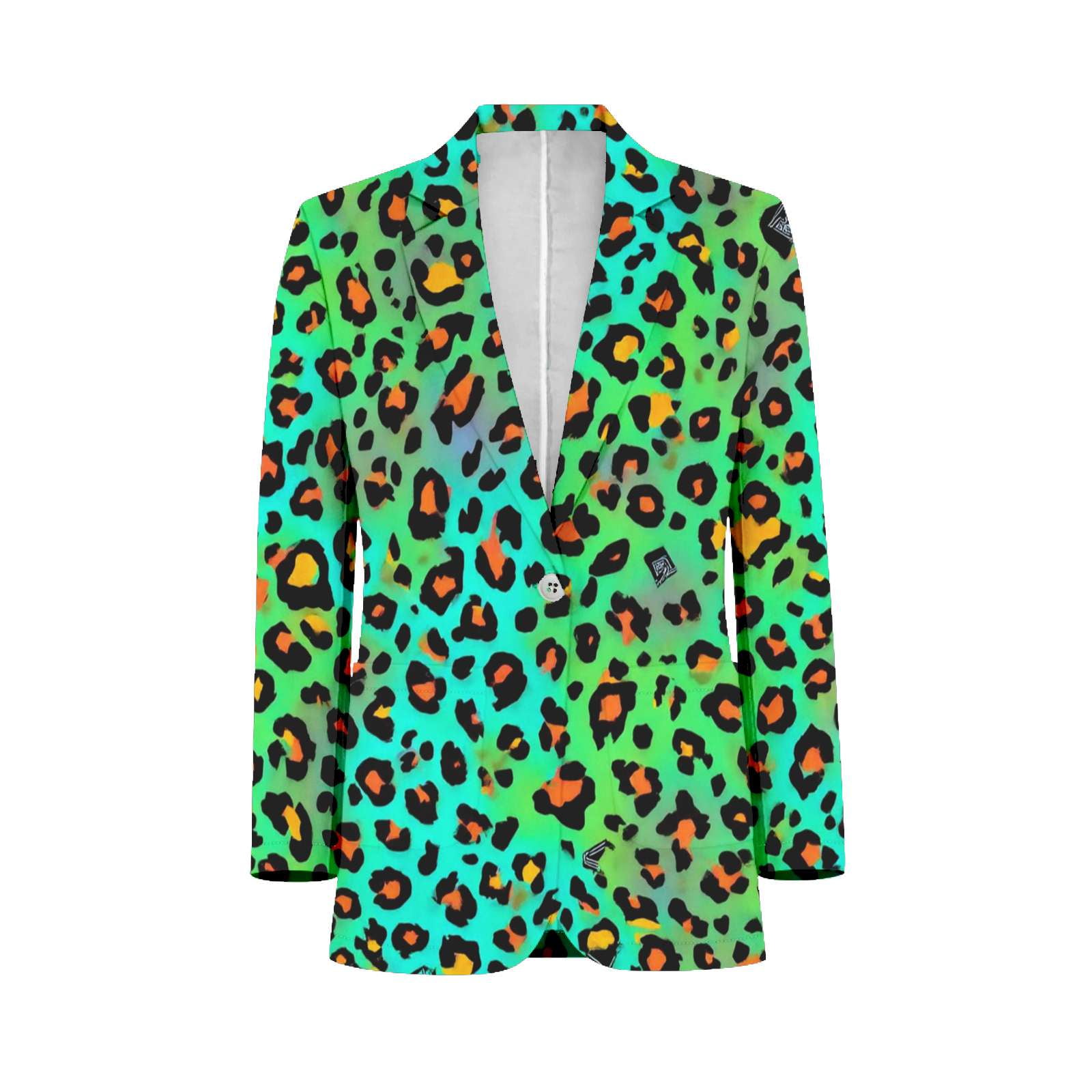 Neon Leopard Print Vibrant Pattern Customized Men's Suits full man ...