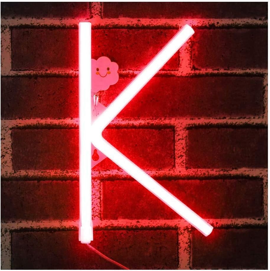 Neon Letter, Neon Lights LED Alphabet Letter Lights Neon Sign Light Up ...